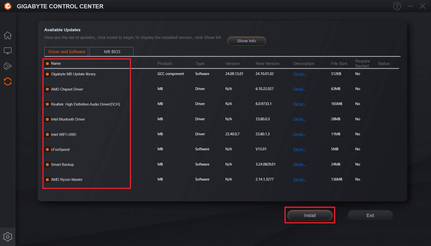 【GIGABYTE製品全般】GIGABYTE Control Centerでインストールするドライバーを自動で探す方法 – NewX
